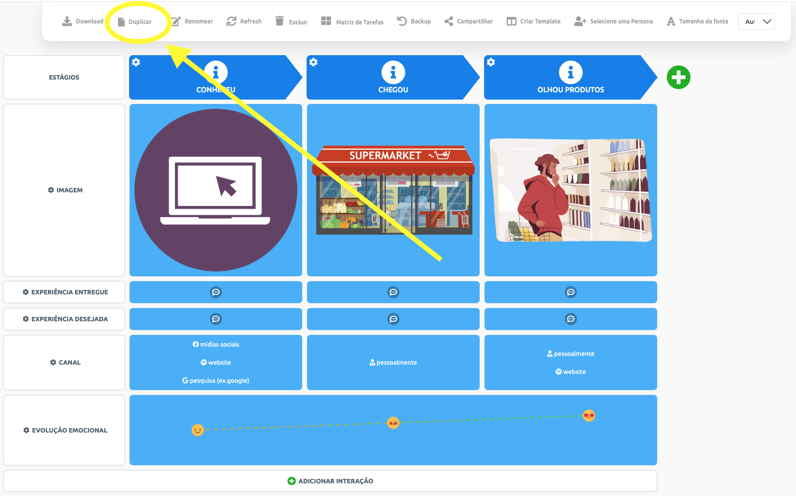 Como Duplicar Jornadas e Personas – Mapa da jornada do cliente Como Duplicar Jornadas e Personas – Mapa da jornada do cliente